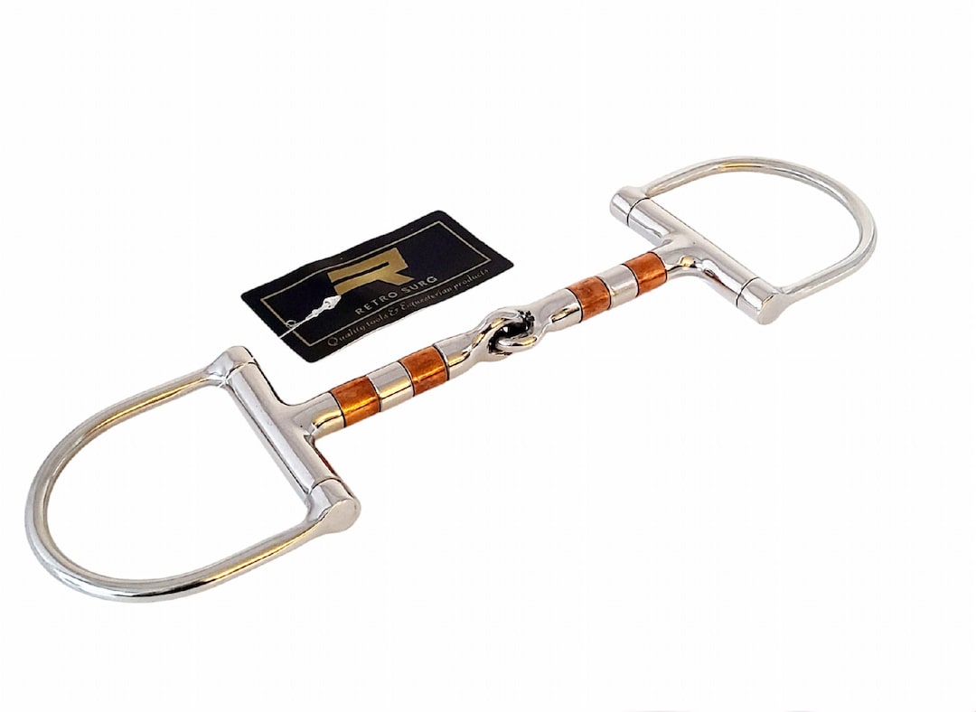 D Ring Snaffle Horse Bit With Copper Roller 5.5". - Etsy