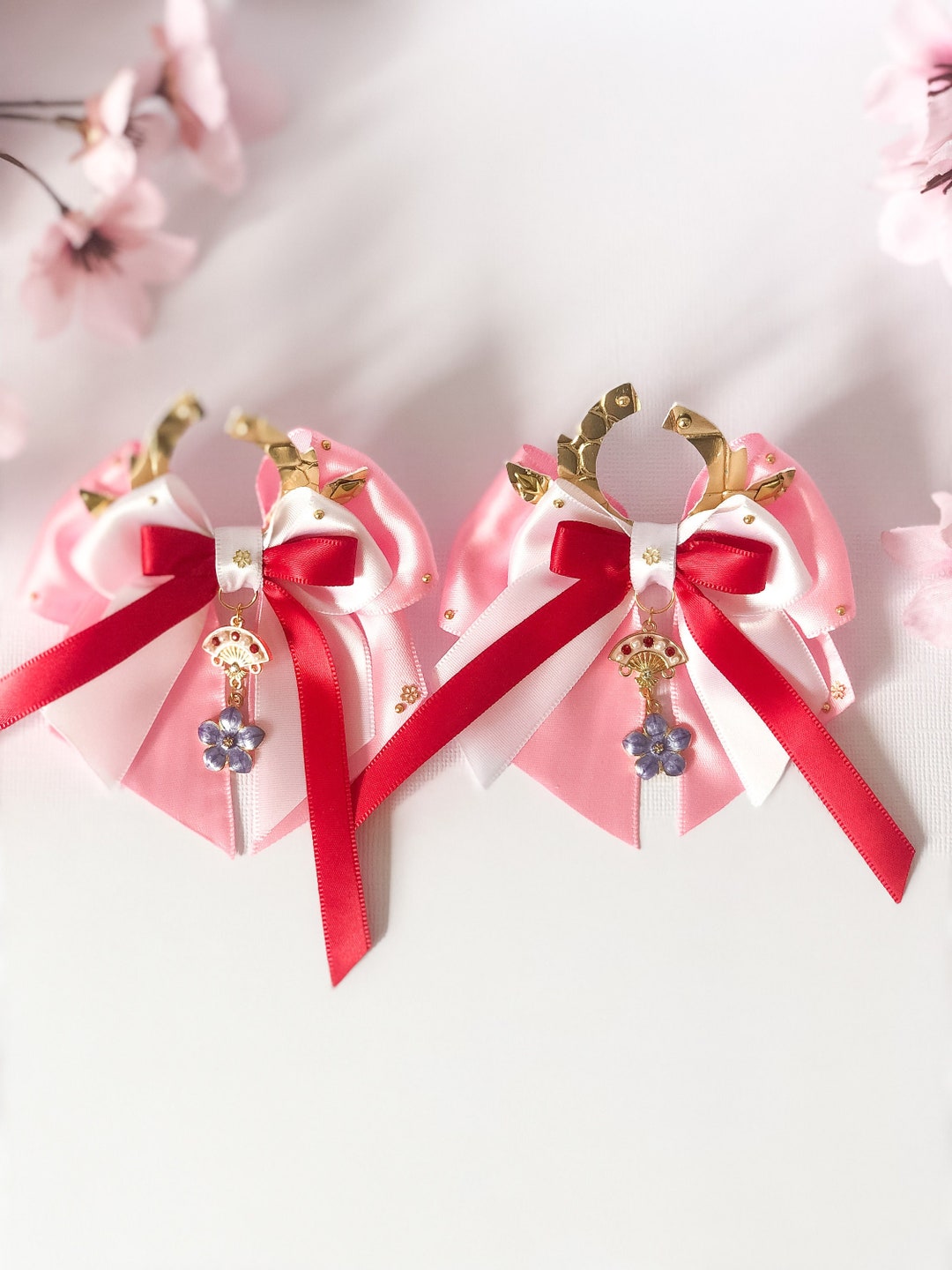Yae Miko Genshin Clip Ins Hair Bows - Etsy Finland