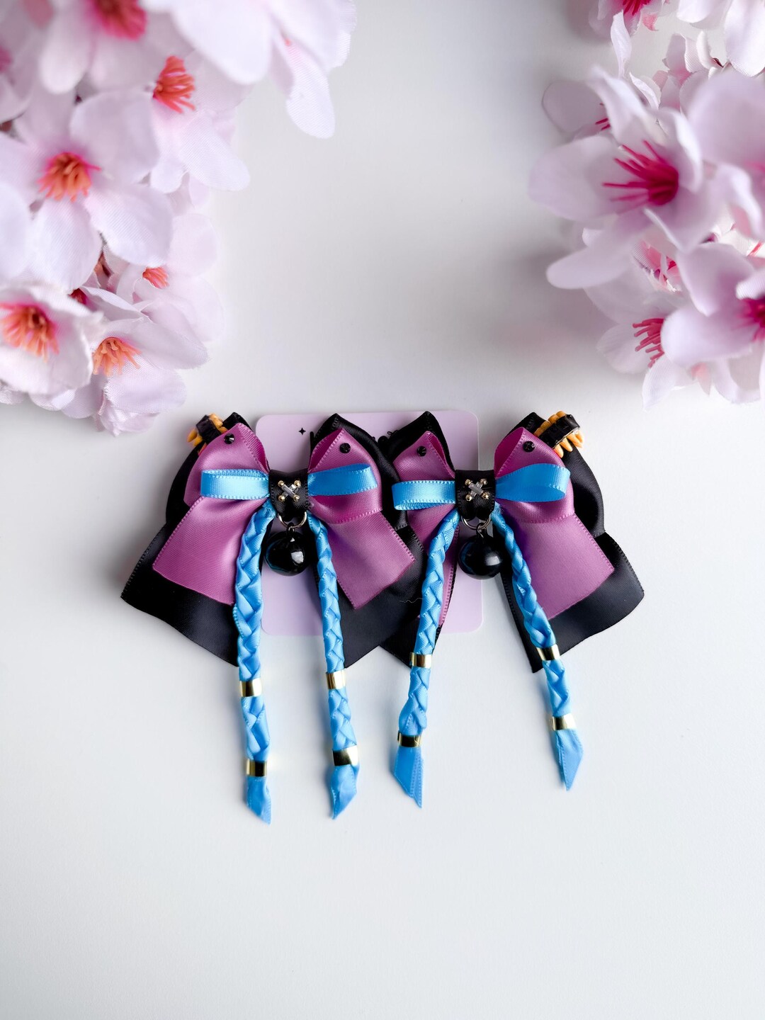 Jinx League of Legends Clip Ins Hair Bows - Etsy