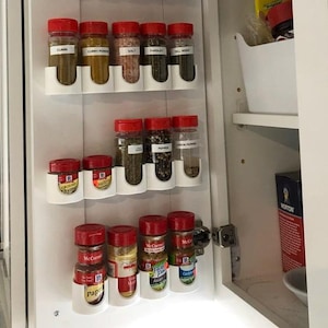 Sleek Wall Mount Spice Rack - Modern Kitchen Organization - Etsy