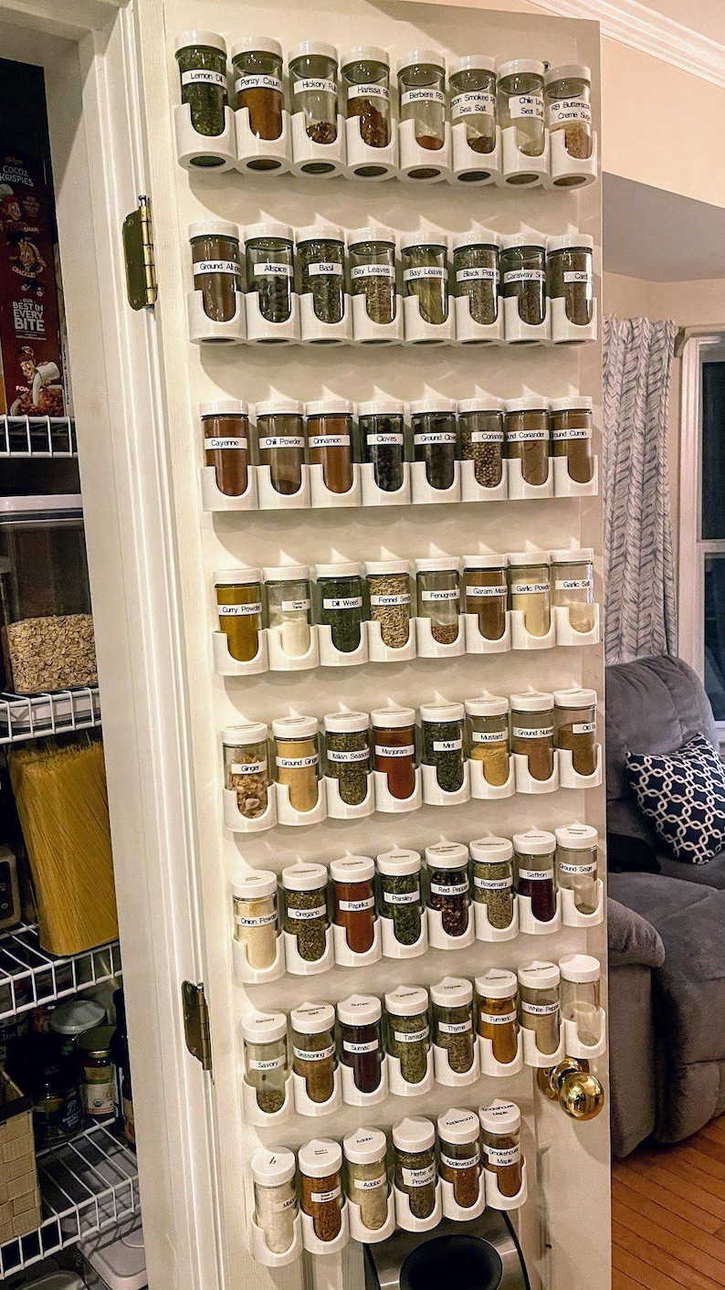 Sleek Wall Mount Spice Rack - Modern Kitchen Organization - Etsy