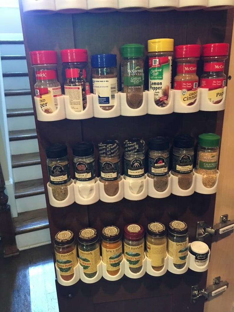 Sleek Wall Mount Spice Rack - Modern Kitchen Organization - Etsy