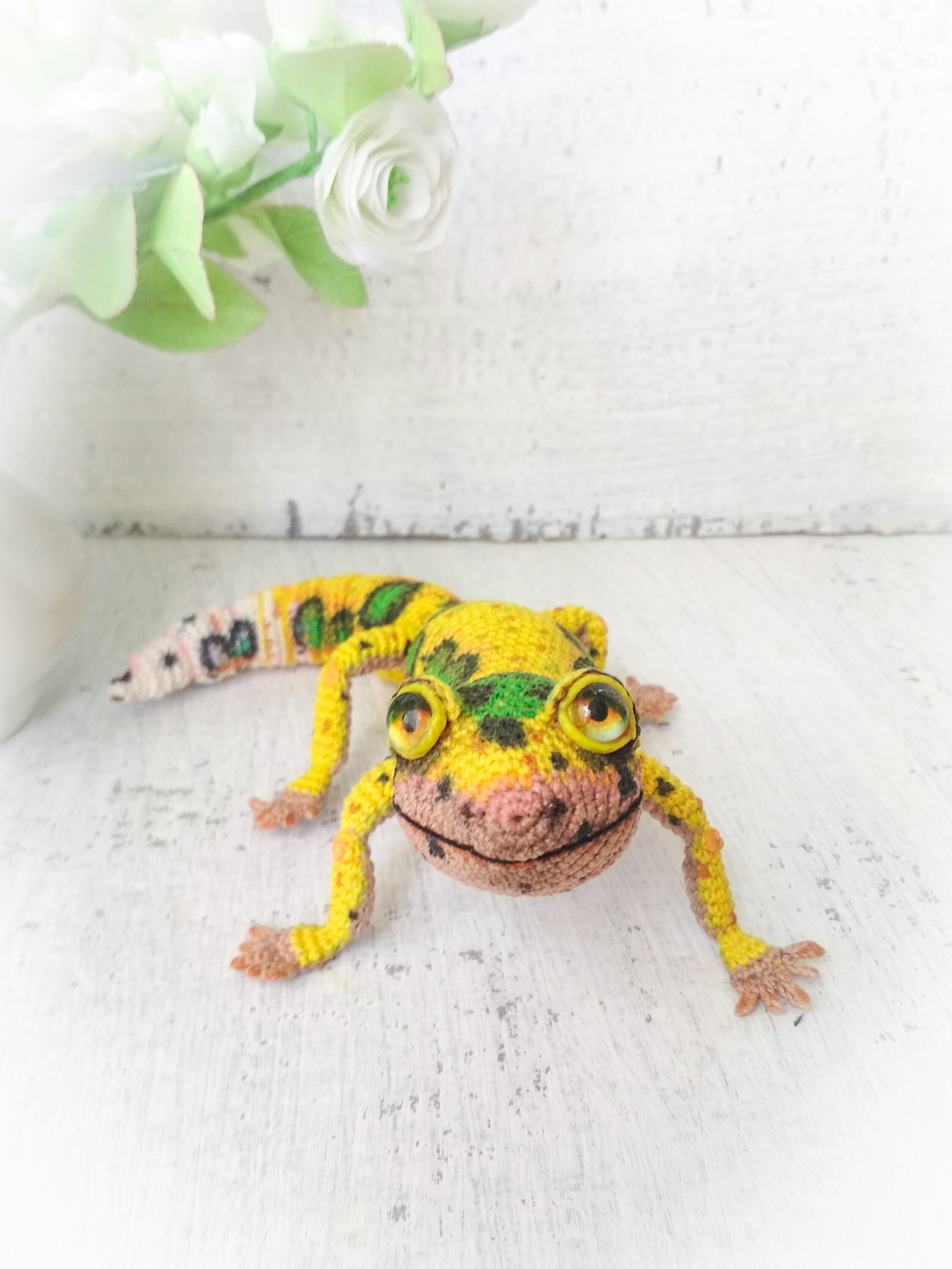 Gecko stuffed toy. Leopard gecko crochet plush. Realistic | Etsy