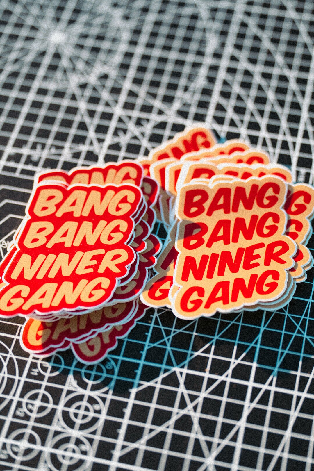 Bang Bang Niner Gang Stickers Pack of 2 49ers Stickers Niners Red and ...