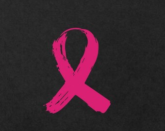 Pink Ribbon Decal | Etsy