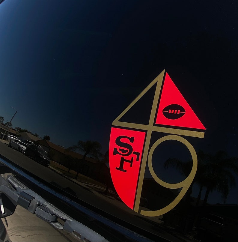 SF Decal, San Francisco Decal Sticker, Forty Niner Inspired Decal - Etsy