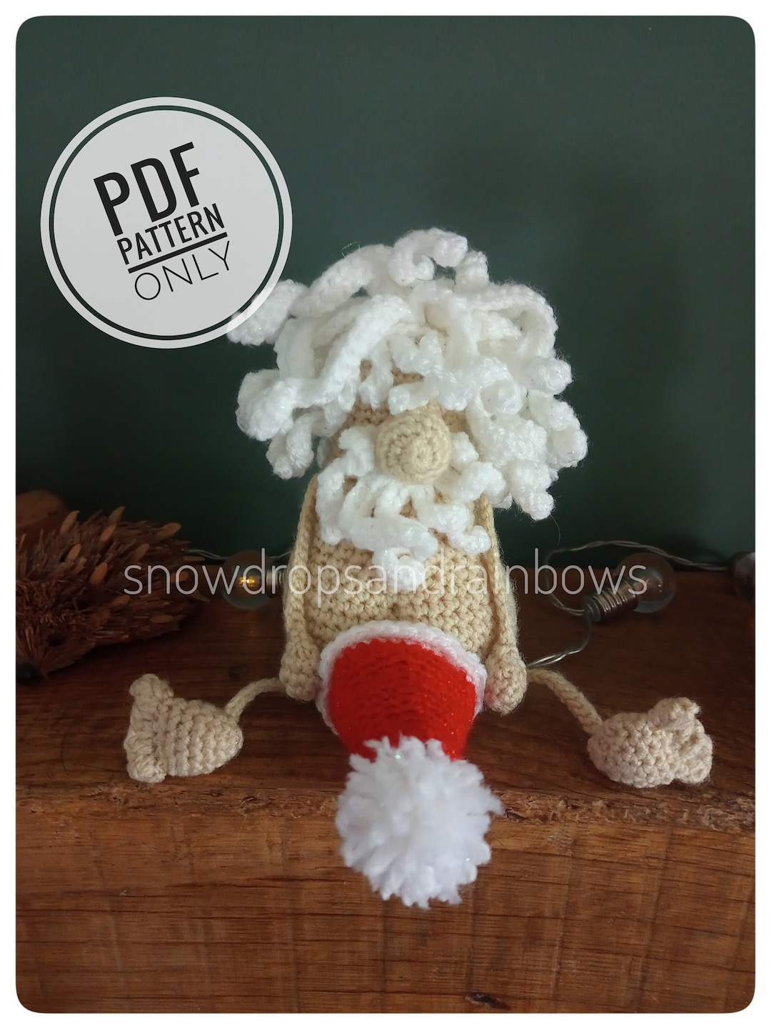 Crochet Cheeky Christmas Gonks, Mr Santa Amigurumi PDF PATTERN ONLY - Etsy