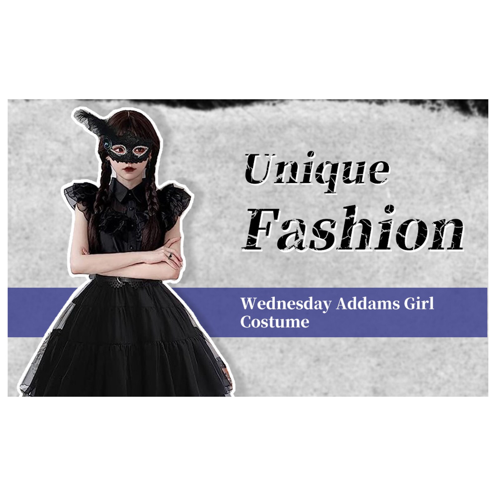 Kids Halloween Costume Inspired by Wednesday Addams Gothic Gloom Dress ...