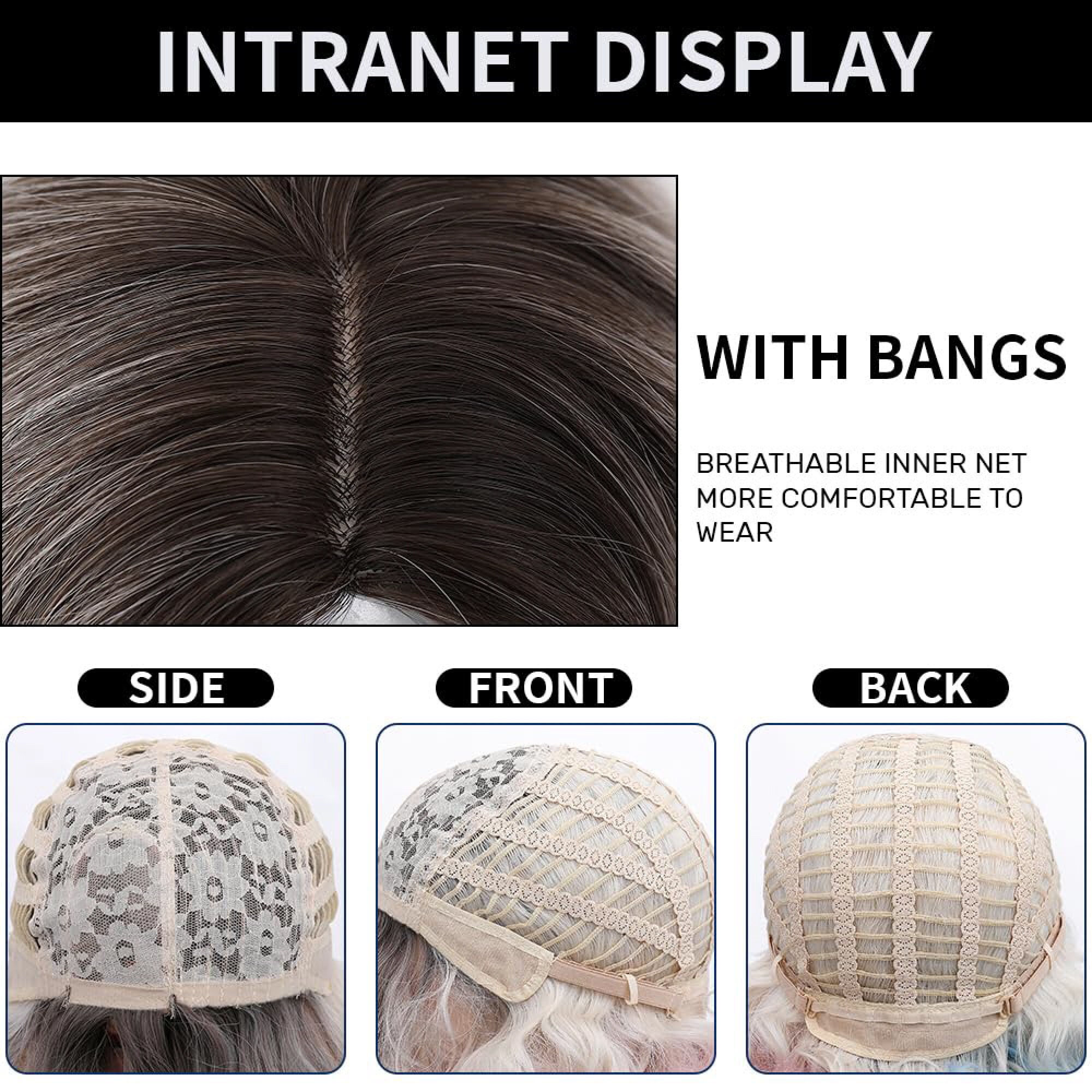 Ombre Blonde Pink and Blue Wig for Wednesday Enid Sinclair Costume Wig ...