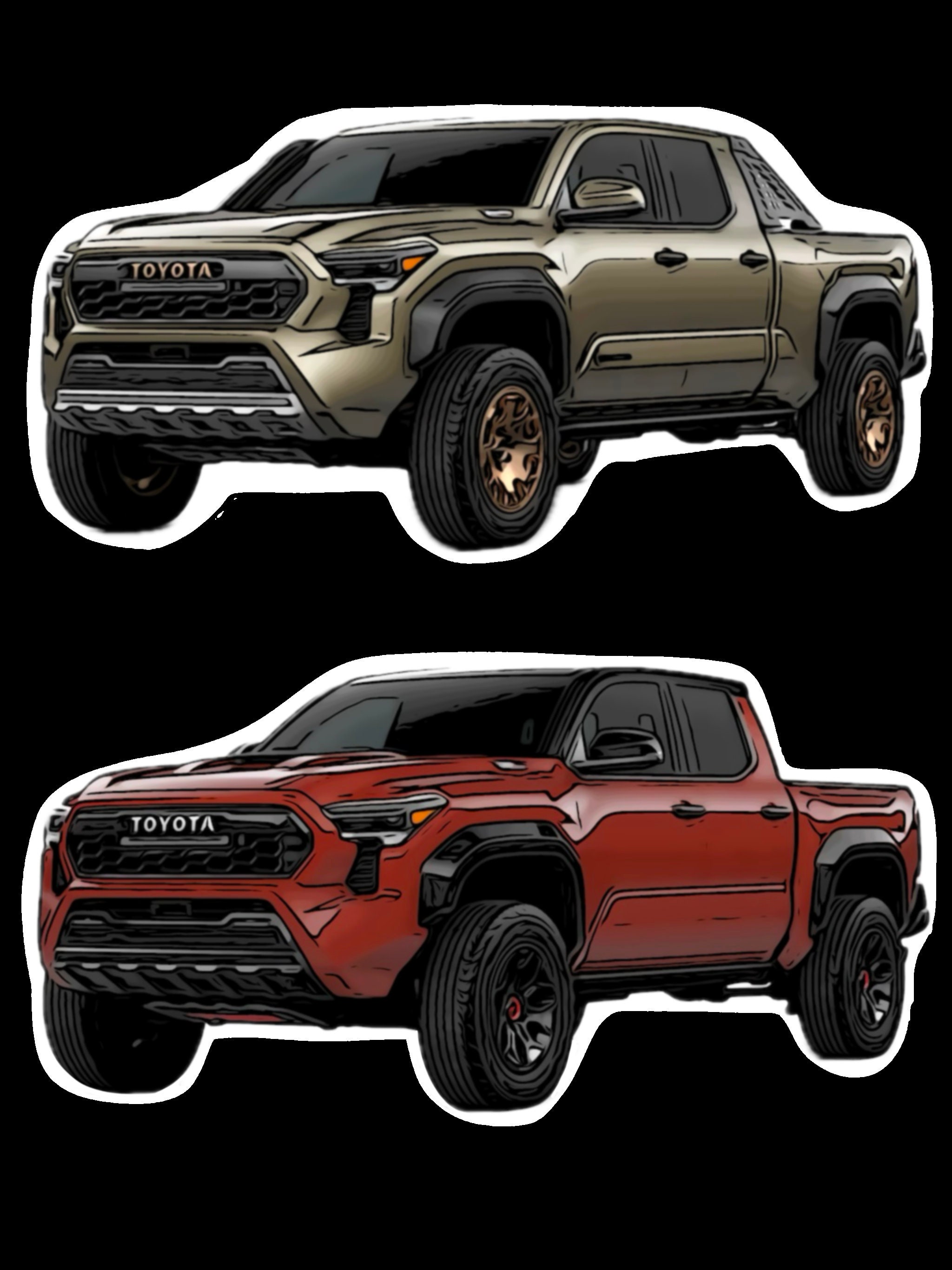 Tacoma 2024 4th Gen Toyota Tacoma Sticker Decal Waterproof Hydroflask ...