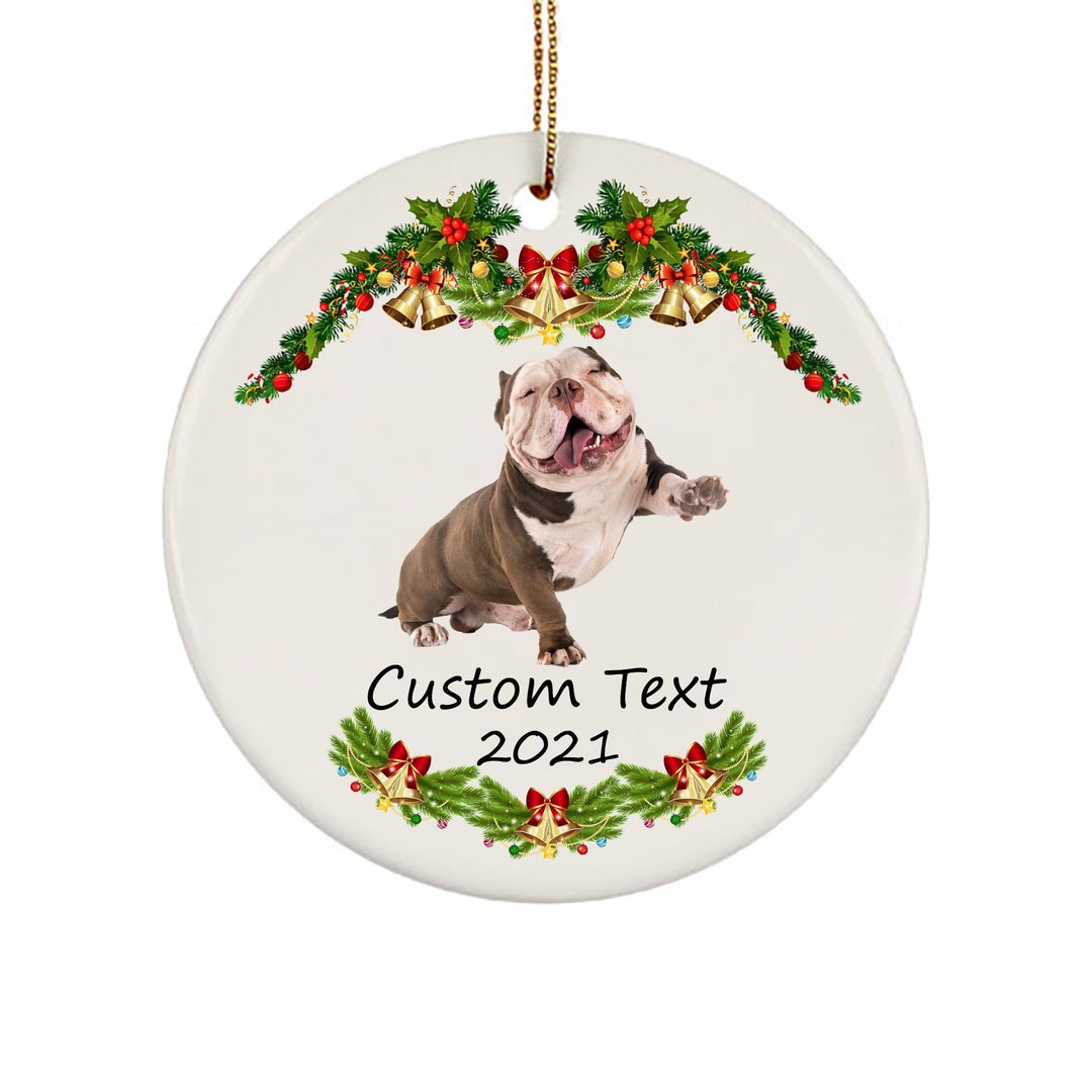 Personalized Name American Bully Ornaments Gifts for Christmas Tree ...
