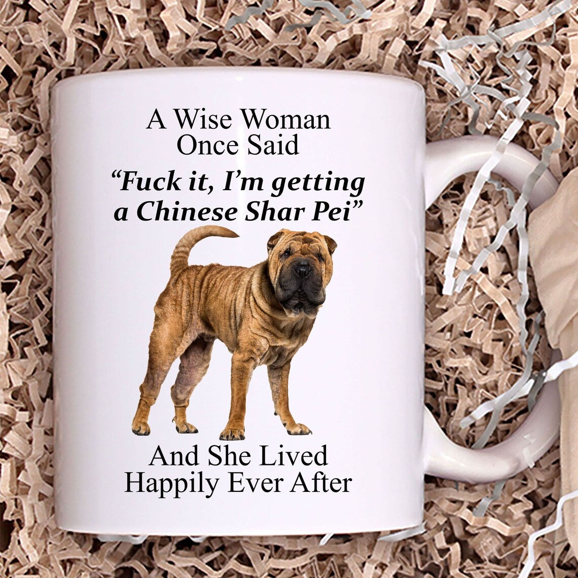 Funny Chinese Shar Pei Gifts for Women A Wise Woman Once - Etsy