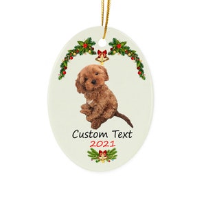 Personalized Name Cavapoo Ornaments Gifts for Christmas Tree 2021 ...