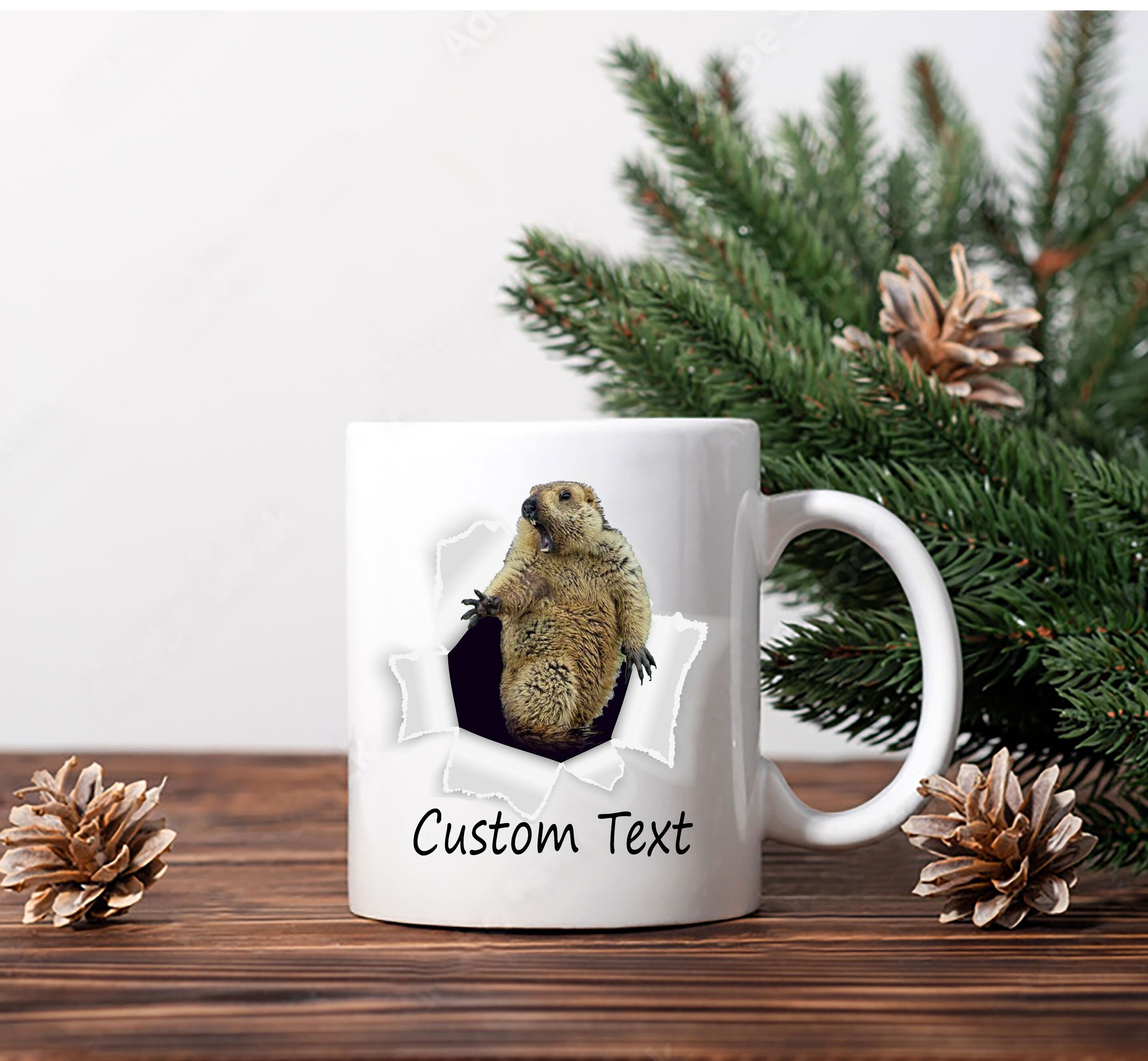 Personalized Name Groundhog Ornaments for Christmas Tree - Groundhog ...