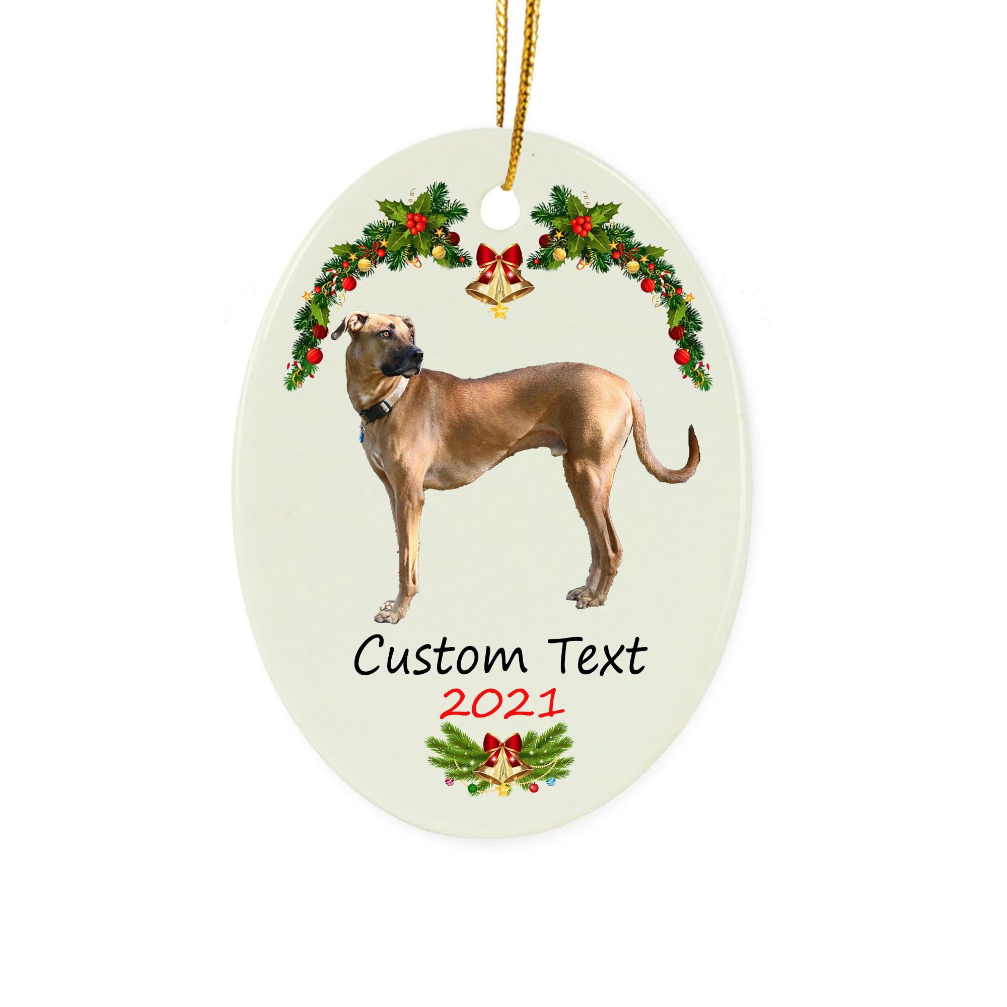 Personalized Name Black Mouth Cur Ornaments Gifts for Christmas Tree ...