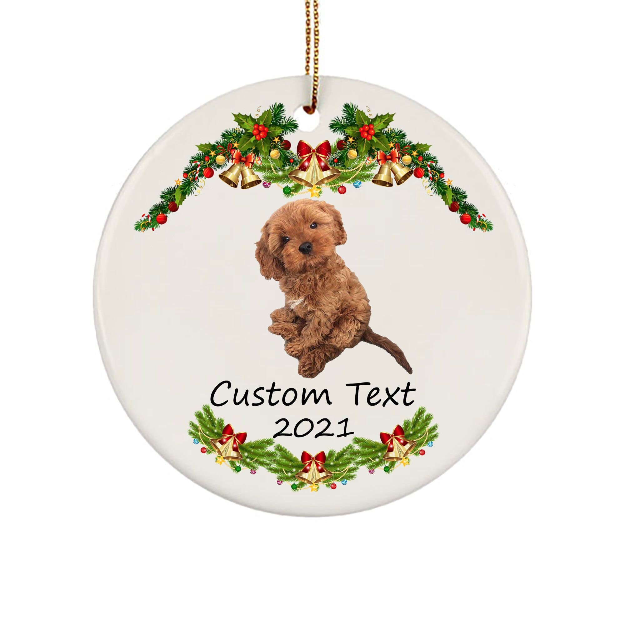 Personalized Name Cavapoo Ornaments Gifts for Christmas Tree 2021 ...