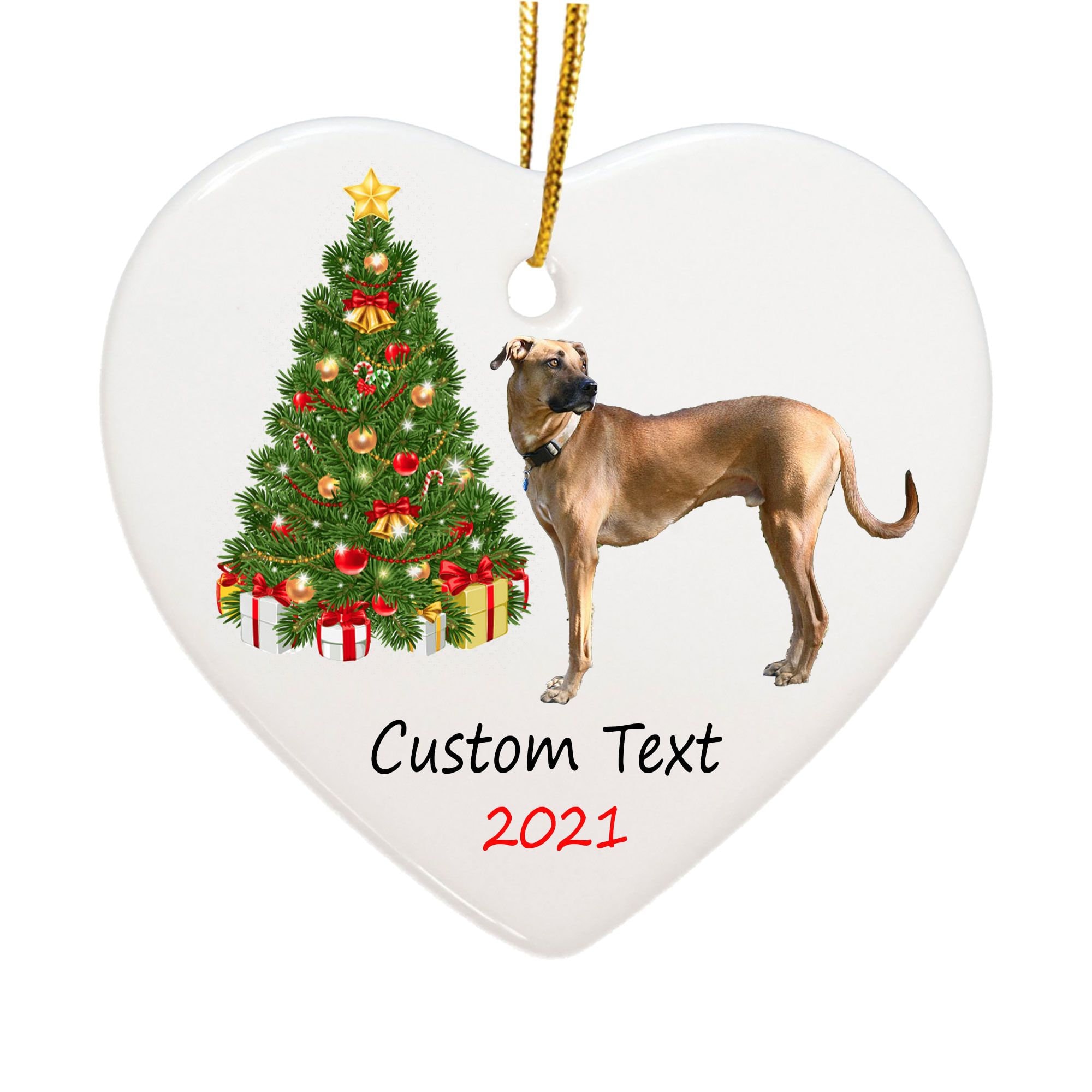 Personalized Name Black Mouth Cur Ornaments Gifts for Christmas Tree ...