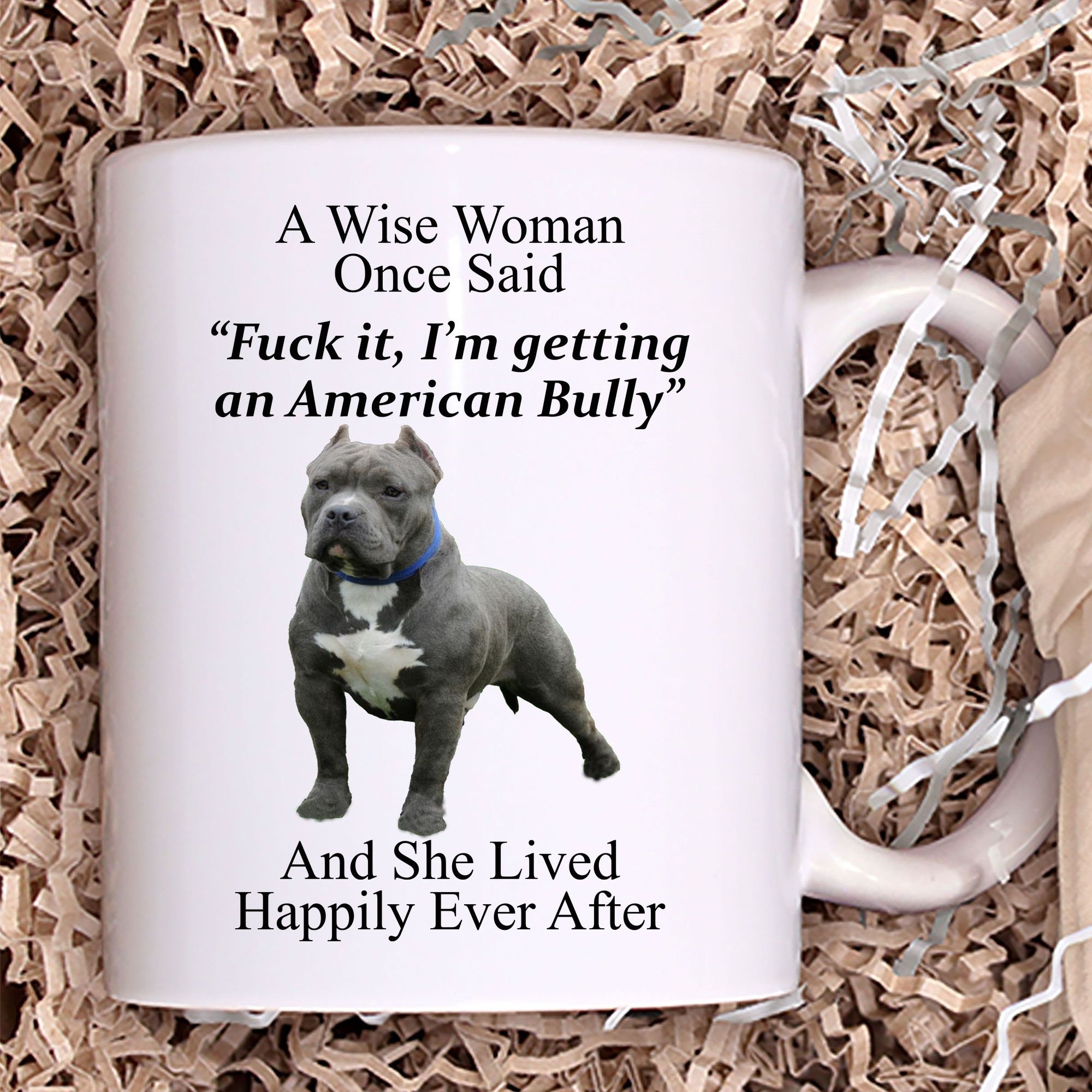 Funny American Bully Gifts for Women A Wise Woman Once Said Coffee ...