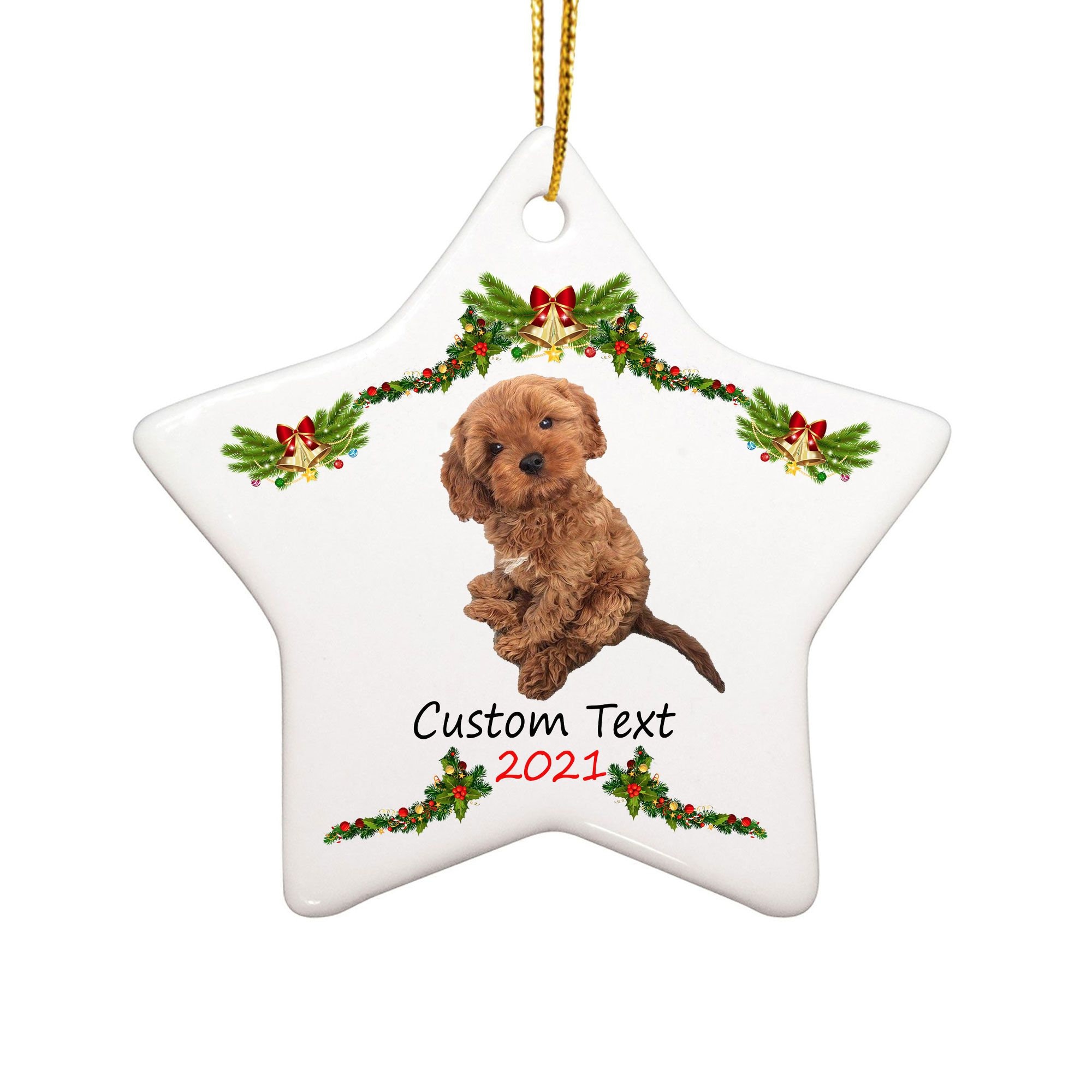 Personalized Name Cavapoo Ornaments Gifts for Christmas Tree 2021 ...