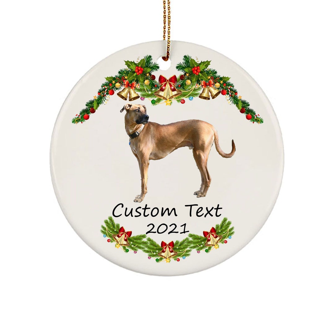 Personalized Name Black Mouth Cur Ornaments Gifts for Christmas Tree ...