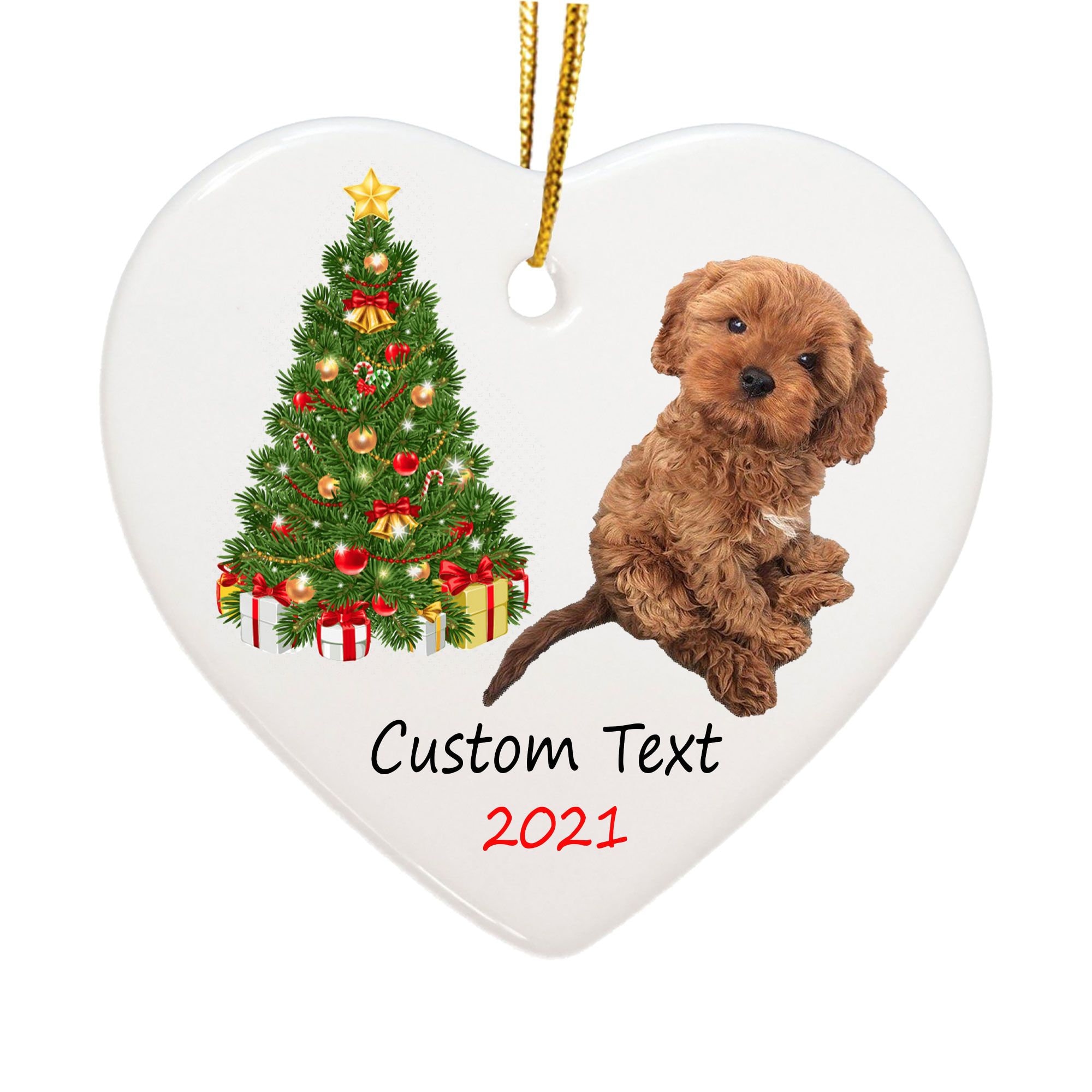 Personalized Name Cavapoo Ornaments Gifts for Christmas Tree 2021 ...
