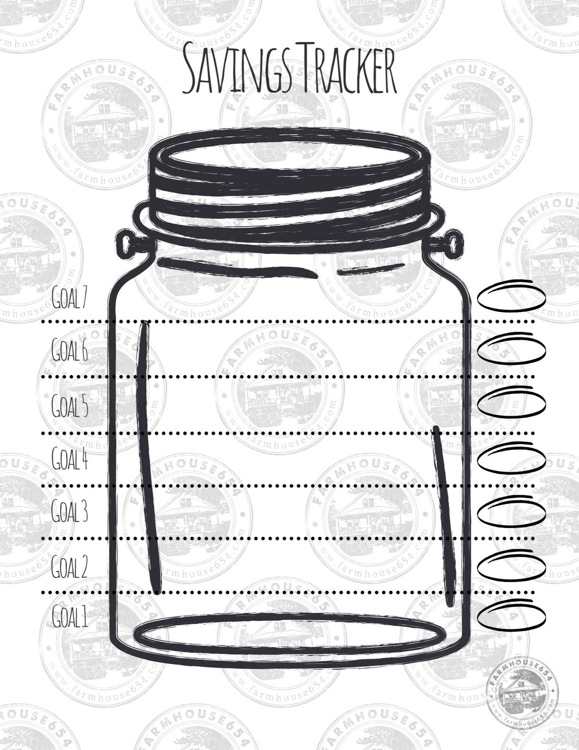 Mason Jar Savings Tracker Printable PDF Bullet Journal - Etsy Finland