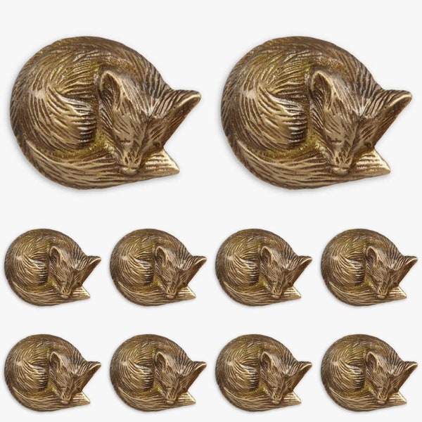 Fox Gold Drawer Knob - Etsy