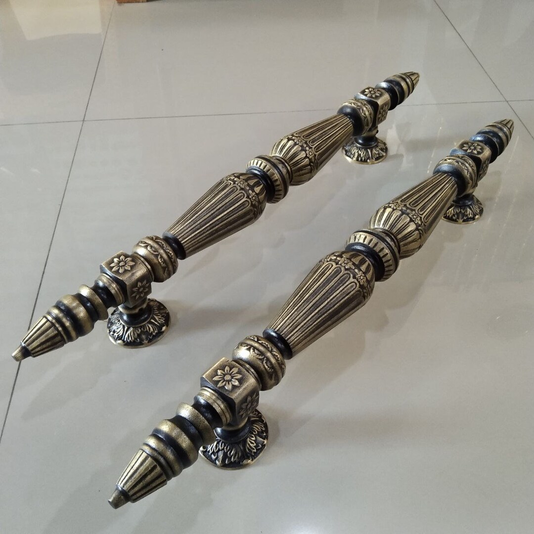 60 Cm Main Entry Handle Tower Handle Pull Brass Victorian Big Pulls ...