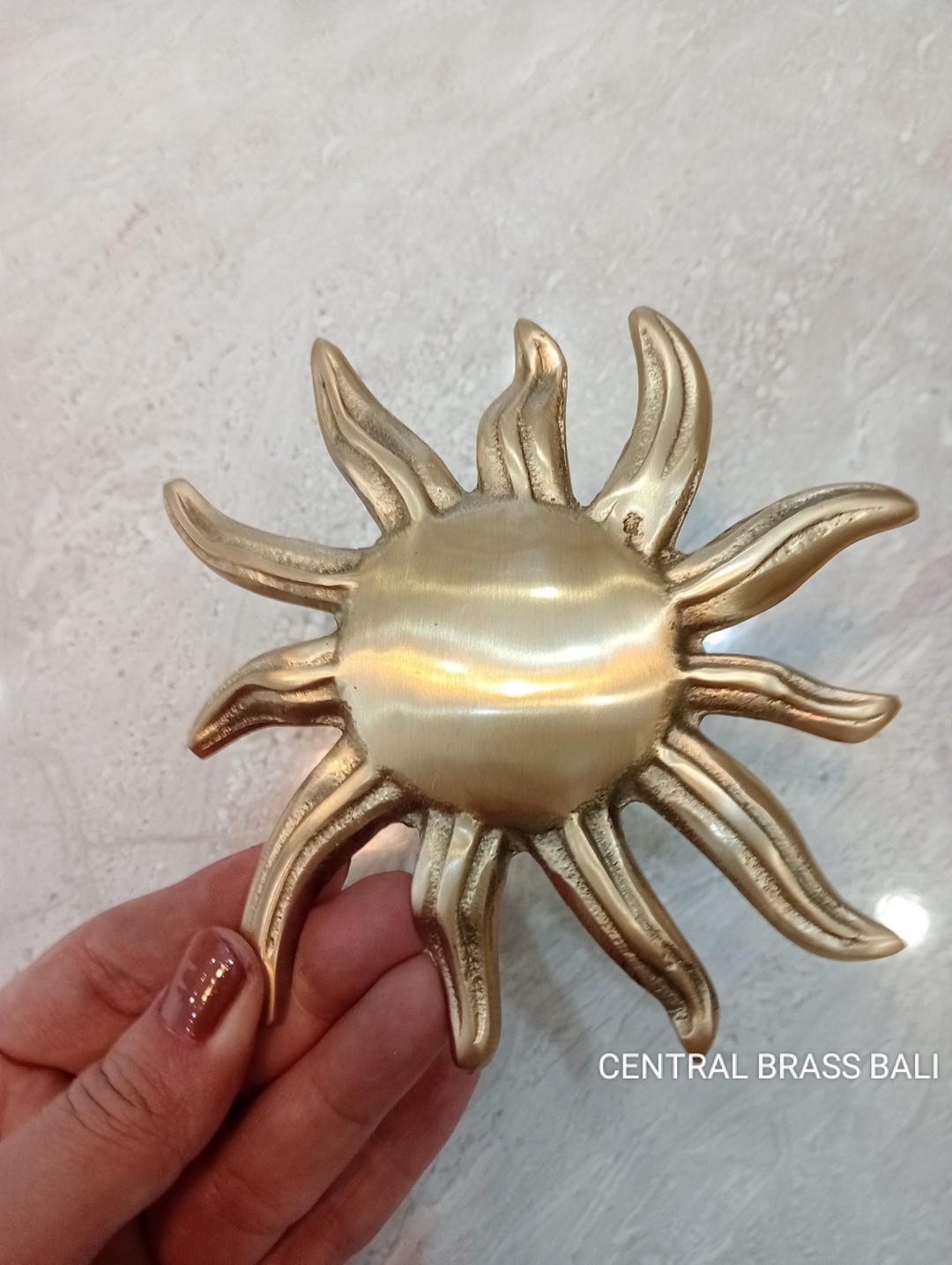 4x Pcs, 13 Cm SUN Brass Handles for Cabinets, Sun Shaped Cabinet Pull ...