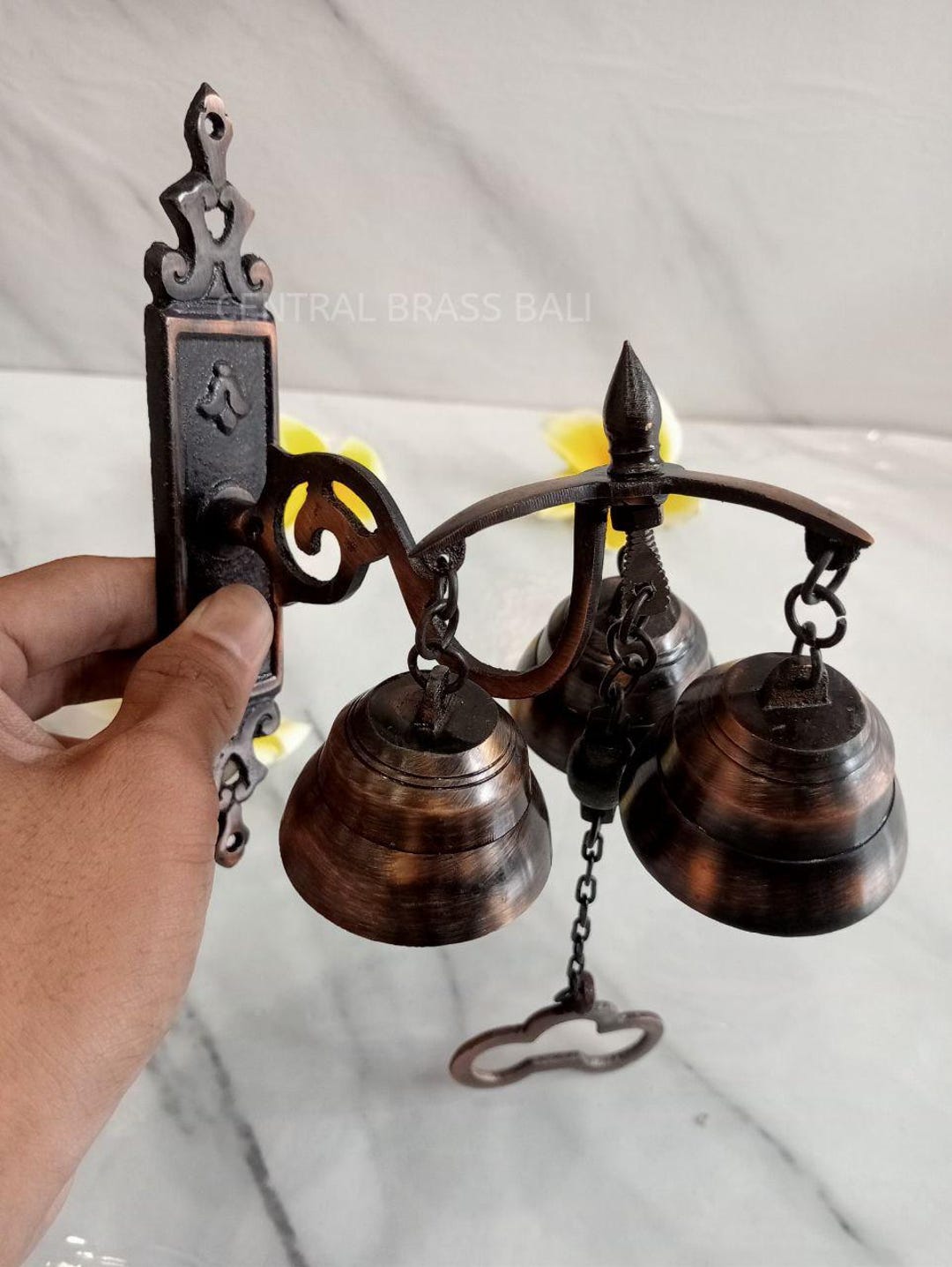 1x Vintage Traditional Front Door Bell Brass | Unique Antique Solid ...