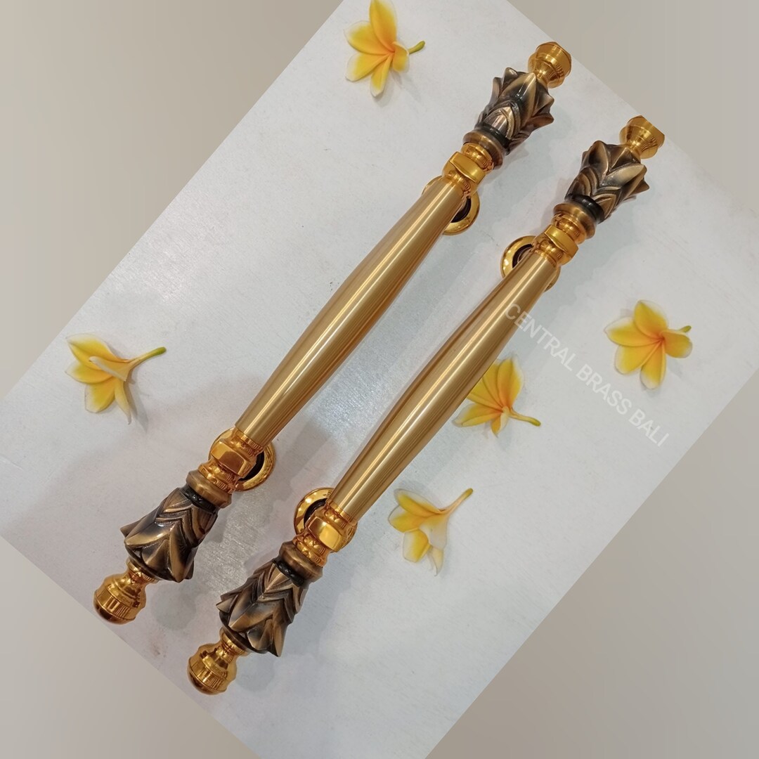 Pair of Vintage Main Entry Door Pull Handle Pineaple Fruits Antique ...
