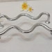 Wiggle Brass Cabinet Handle, Silver Chrome, Wavy Drawer Pull (4pcs ...