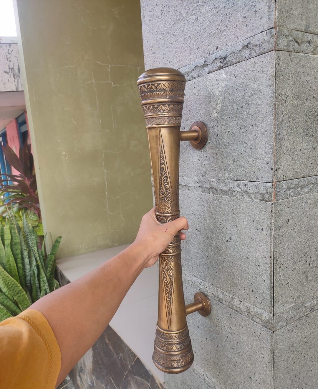 60cm Brass Victorian Big Pulls Handle Vintage Classic Detail Front Door ...