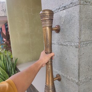 60cm Brass Victorian Big Pulls Handle Vintage Classic Detail Front Door Handle Brass Door Handle ...