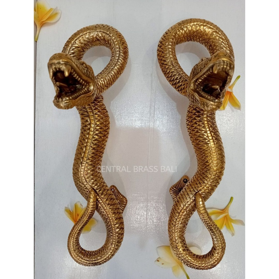 2x Main Entry Door Handle, Snake Handles, Rattlesnake Sculpture Handle ...