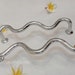 Wiggle Brass Cabinet Handle, Silver Chrome, Wavy Drawer Pull (4pcs ...