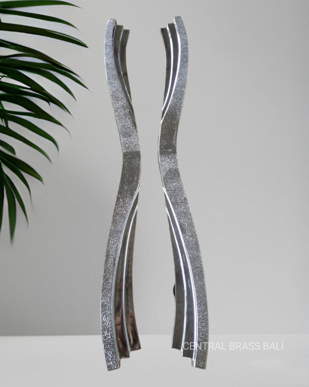 2x 80 Cm Large Wavy Handle, Ront Door Handle, Unique Front Door, Entry ...