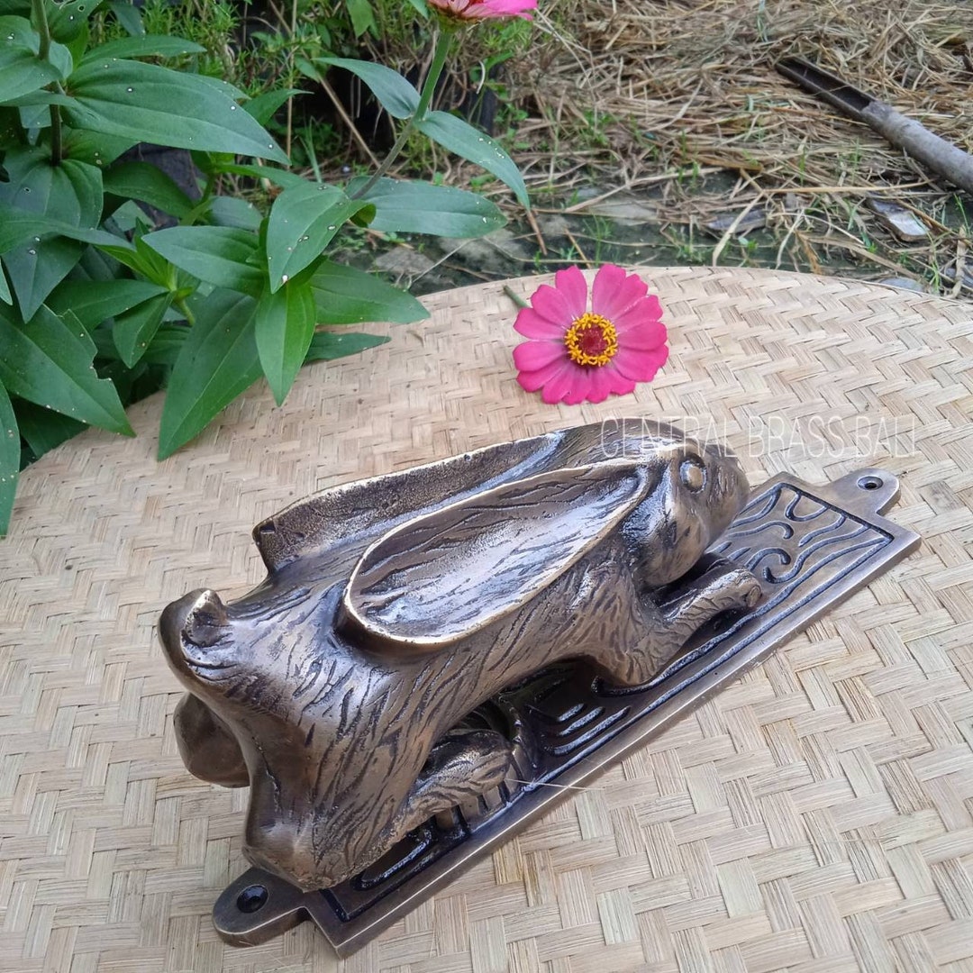Solid Brass Rabbit Door Knocker| RABBIT Door Knocker, Antique Bunny ...