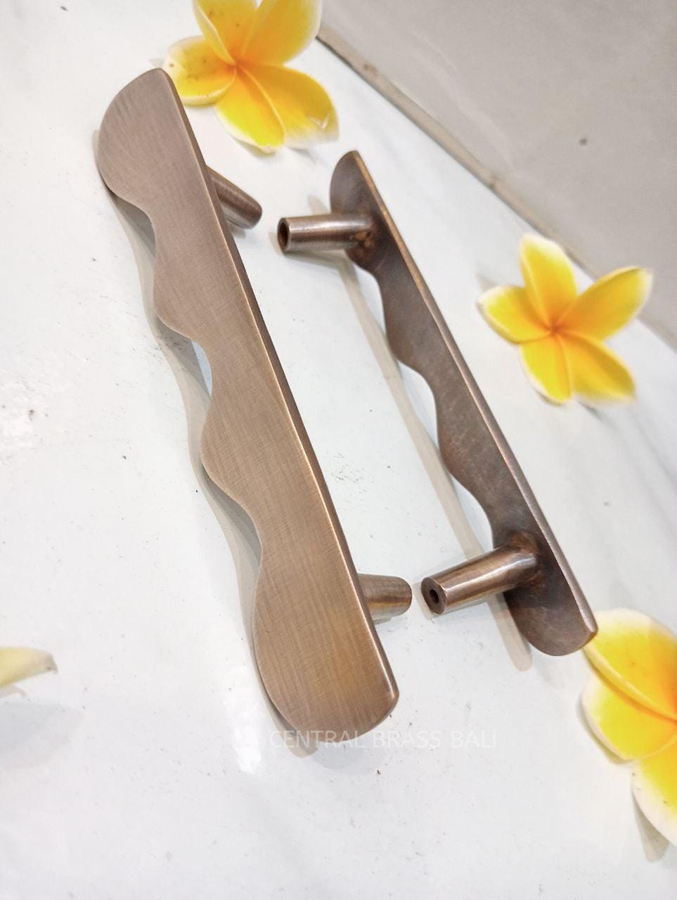 4pcs Wiggle Brass Cabinet Handles, 15 Cm Wavy Drawer Pulls(tarrif PAID ...