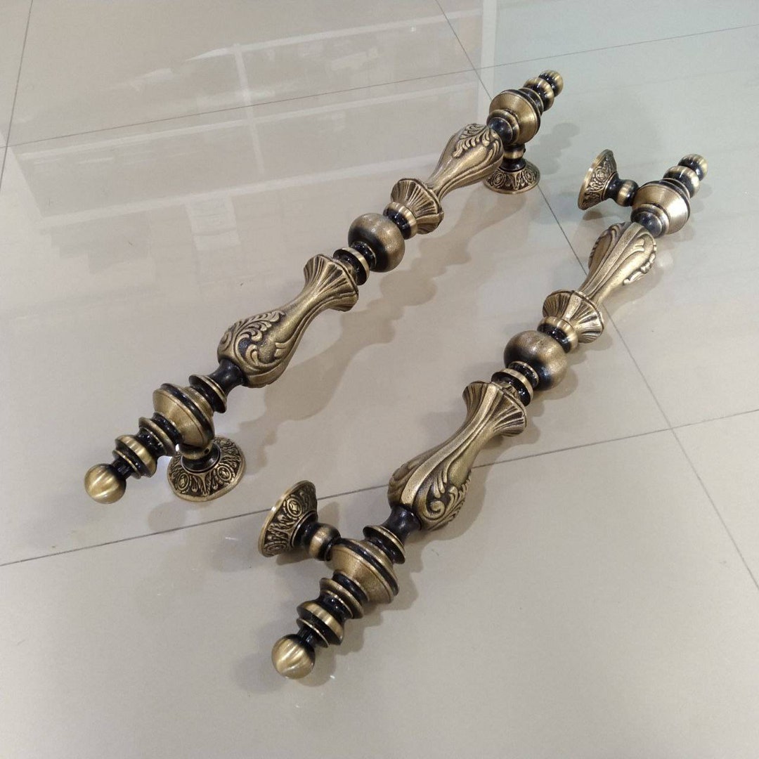 2x Pcs Victorian Door Handle, Handle for Front Door, Antique Door ...