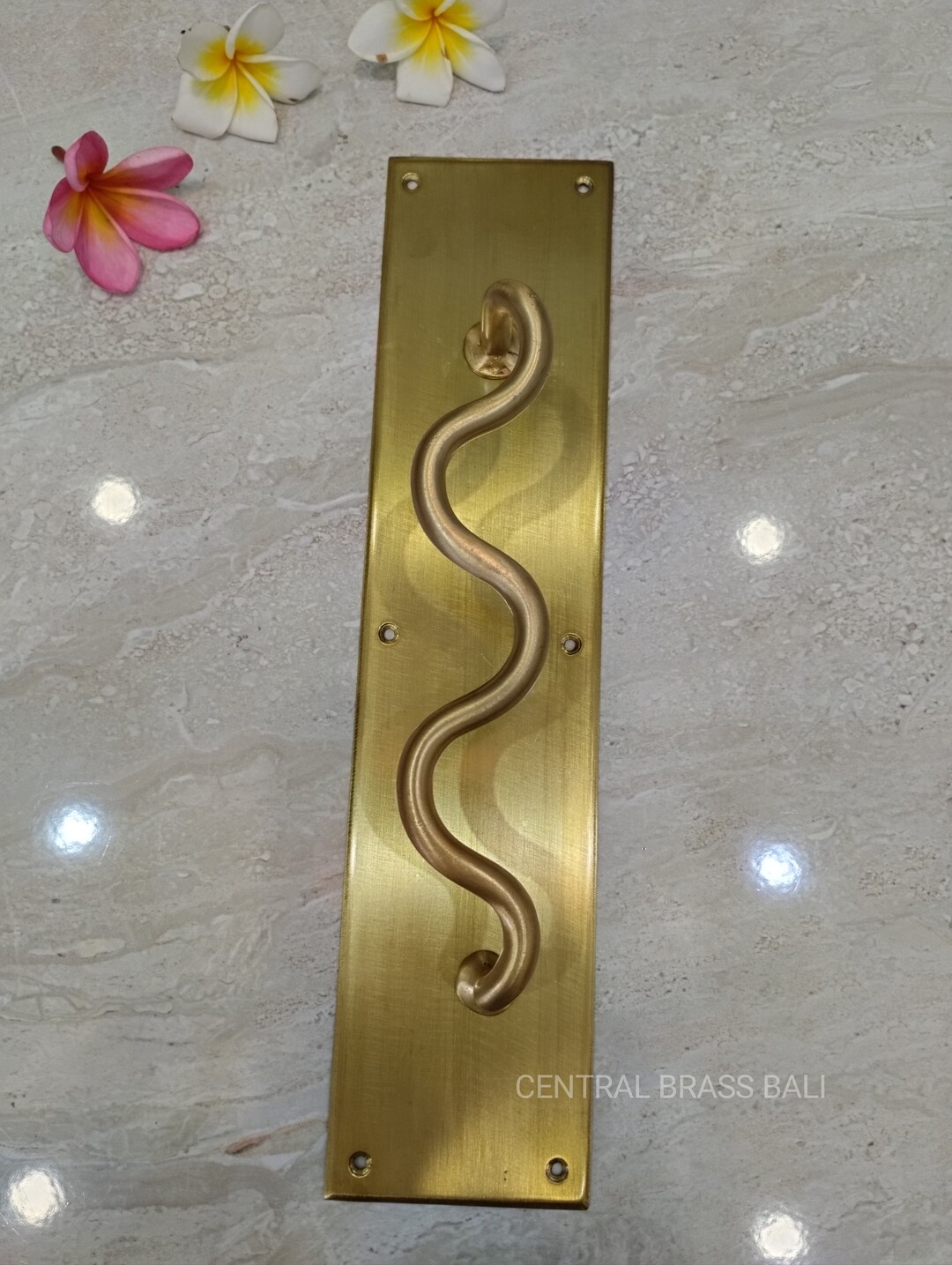 33 Cm Pair WIGGLE Brass Handles for Cabinets, Wavy Cabinet Pull, Curved ...
