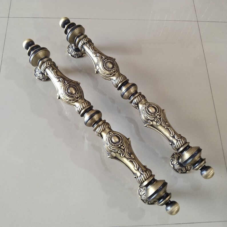 65 Cm Main Entry Handle Luxor Brass Victorian Big Pulls Handle | Etsy