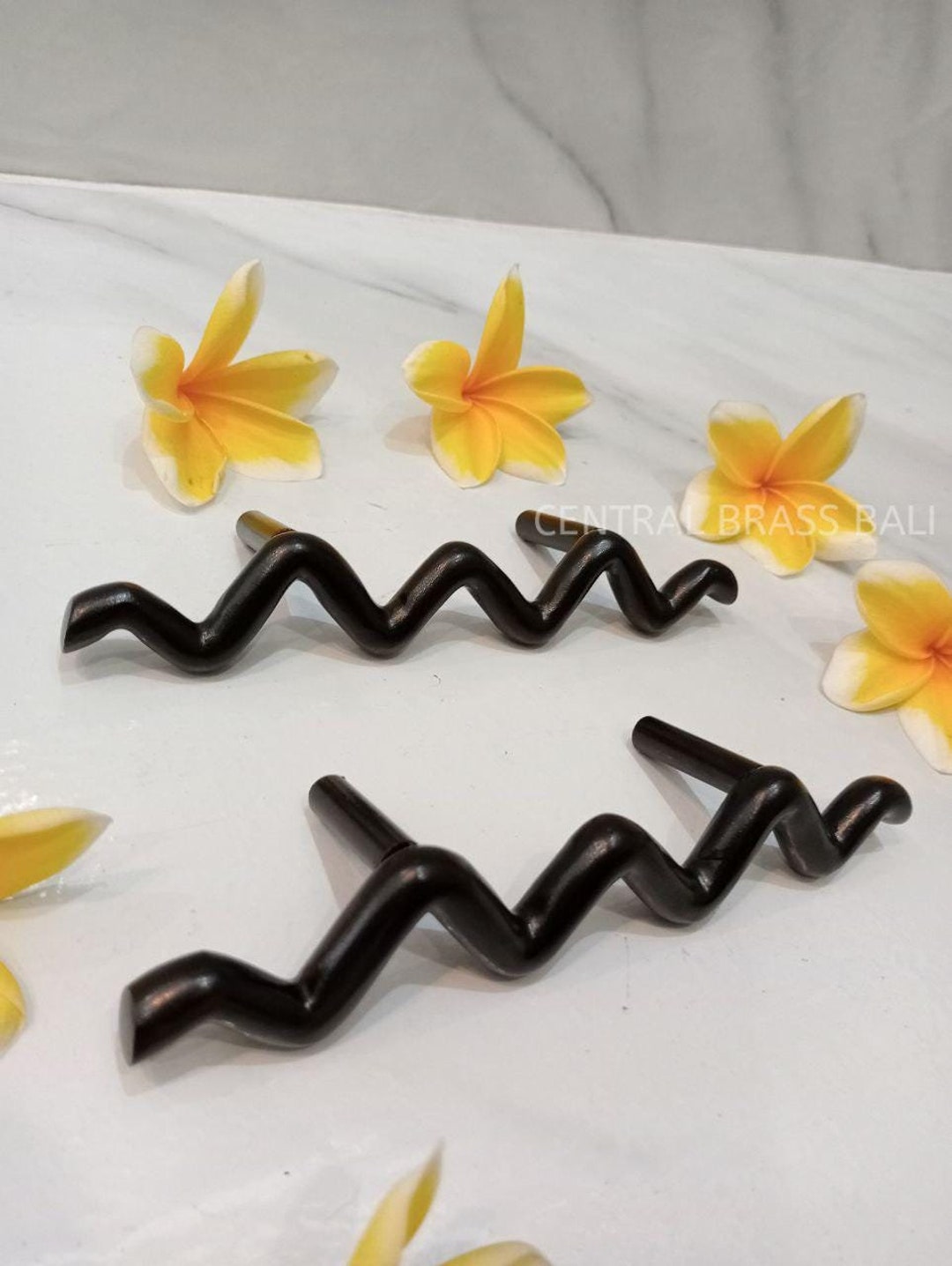 4pcs Wiggle Brass Cabinet Handles, Wavy Drawer Pulls (16cm)(tarrif PAID ...