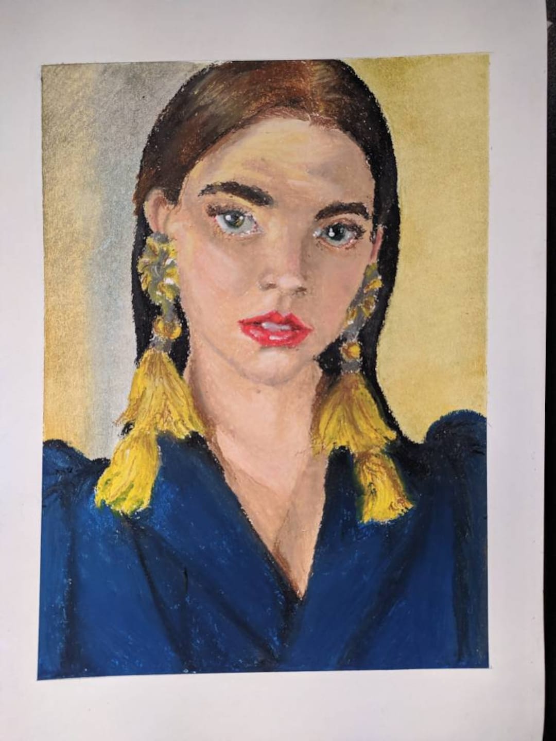 Oil Pastel Portrait of Anya Taylor-joy - Etsy