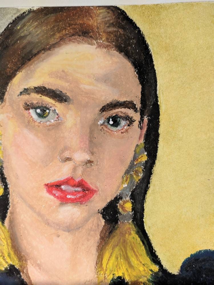 Oil Pastel Portrait of Anya Taylor-joy - Etsy