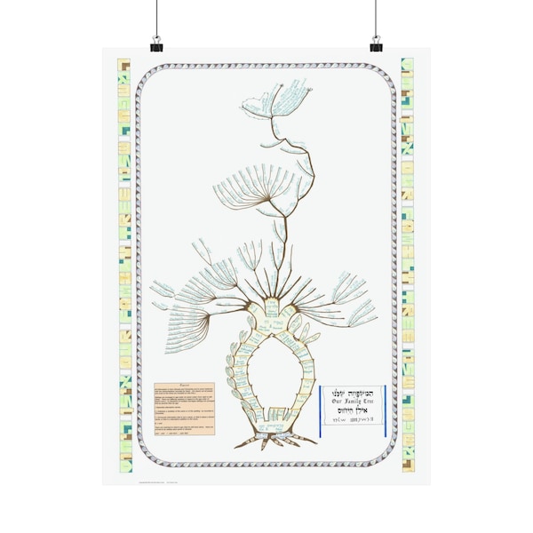 Hebrew Family Tree Art - Etsy