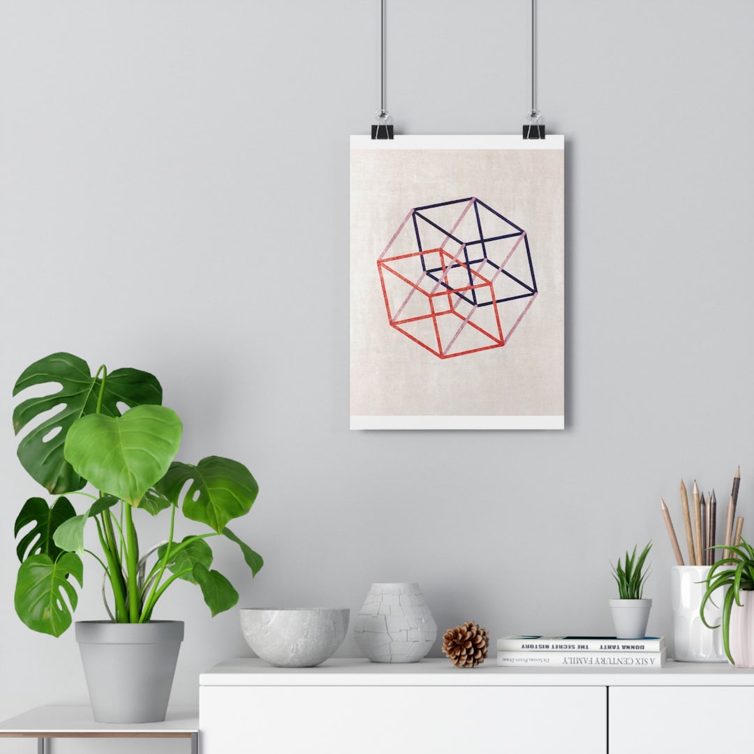 Quartic Giclée Art Print of a Painting by K. BARRY O. Hypercube Illustration Look Into the ...