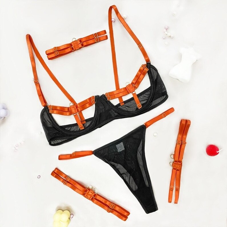 Sinnliche Dessous Sexy Unterwäsche Set Aushöhlen Exotische Etsy Schweiz