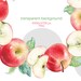 Watercolor Apple Wreath, Autumn Round Frame, Fall Clipart Png, Fruit ...