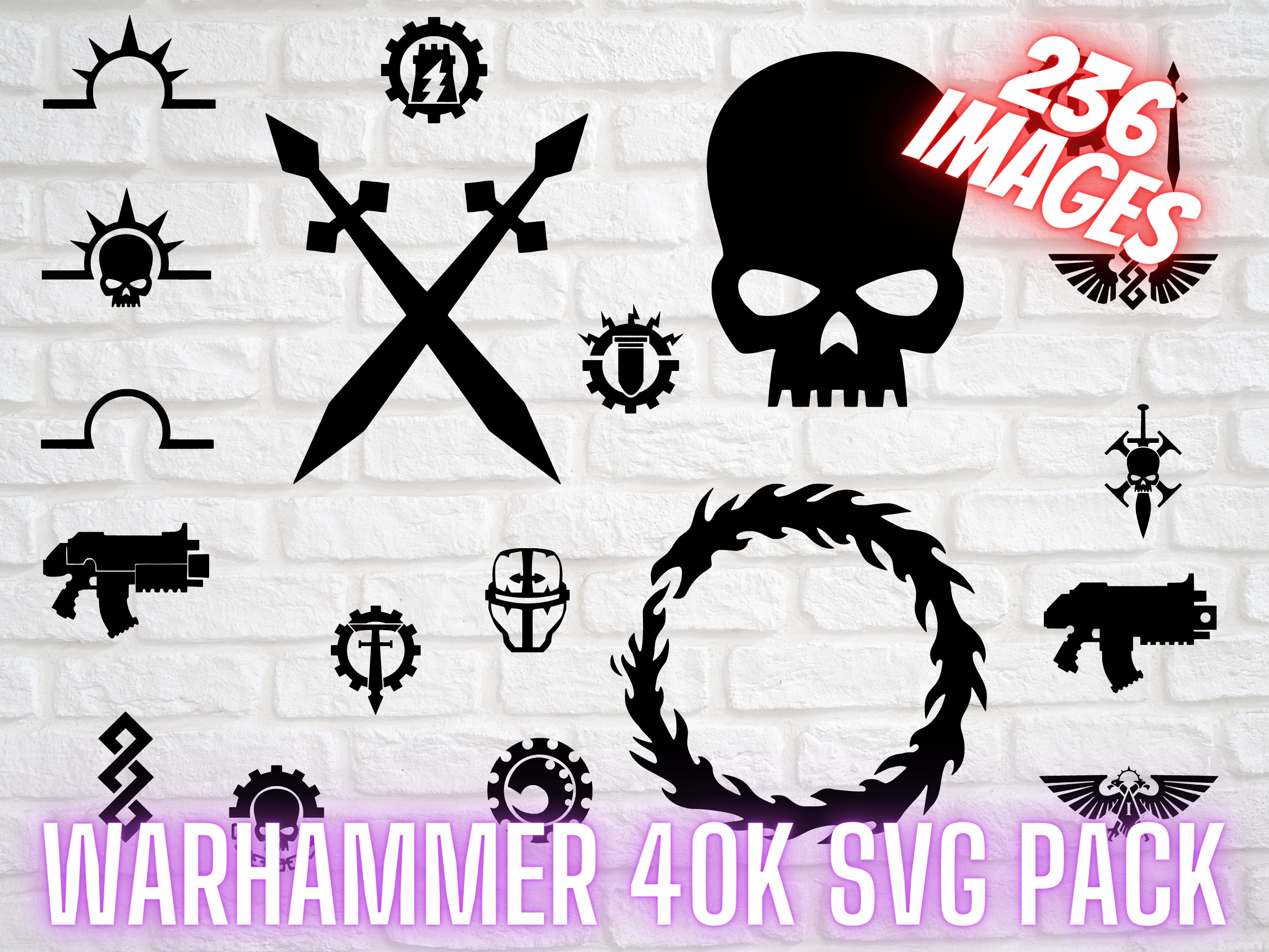 Warhammer 40000 SVG Pack for use with cricut products | Etsy